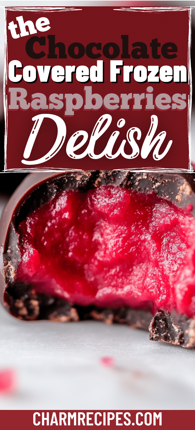 Chocolate Covered Frozen Raspberries