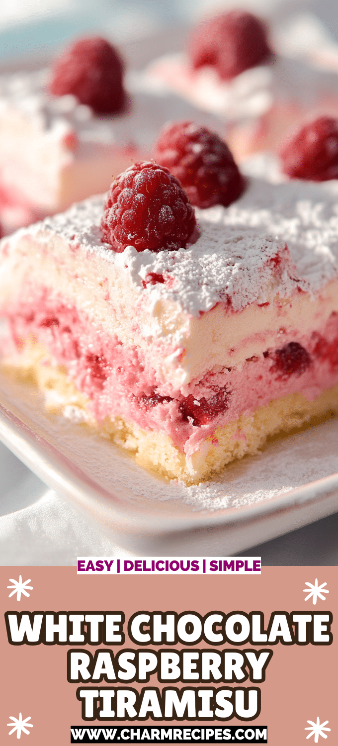 WHITE CHOCOLATE RASPBERRY TIRAMISU
