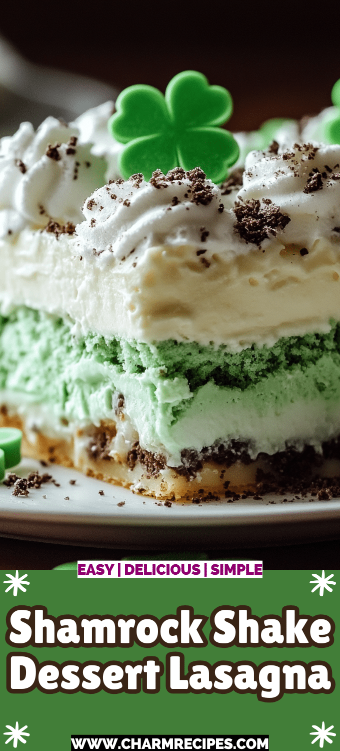 Shamrock Shake Dessert Lasagna