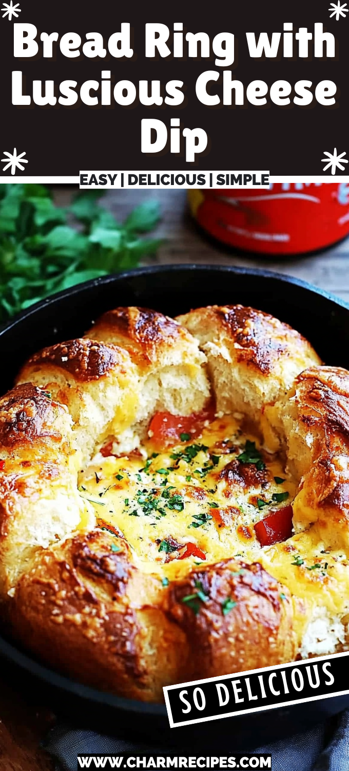 Bread Ring with Luscious Cheese Dip Recipe