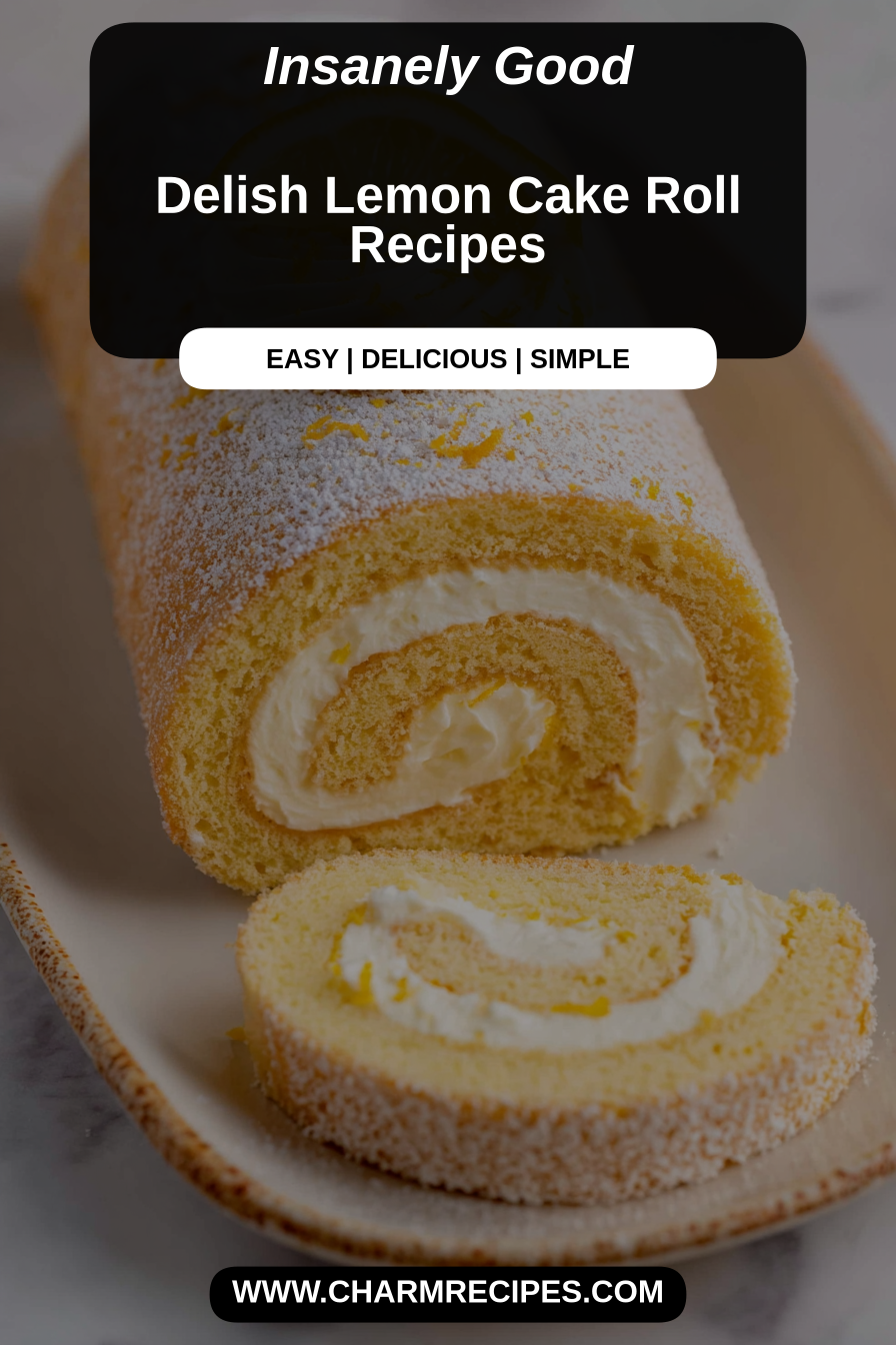 Delish Lemon Cake Roll Recipes