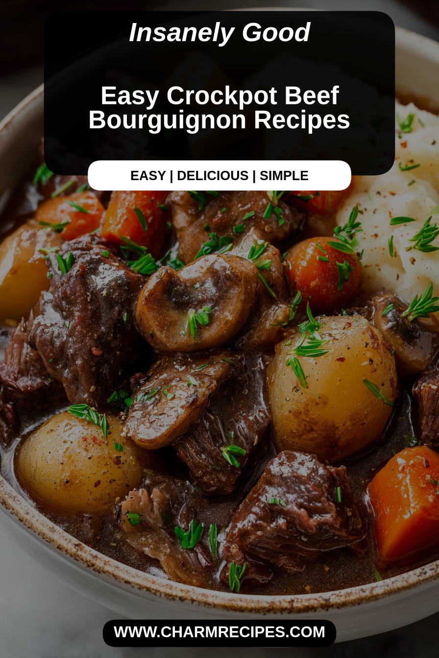 Easy Crockpot Beef Bourguignon Recipes