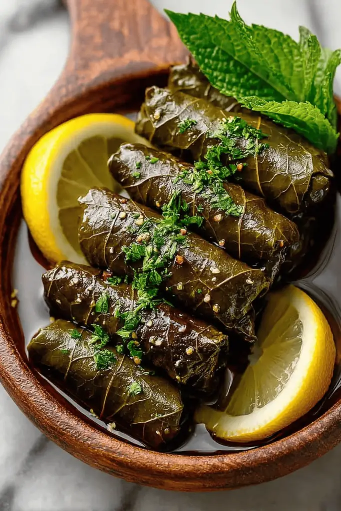 Easy Lebanese Stuffed Grape Leaves Recipe