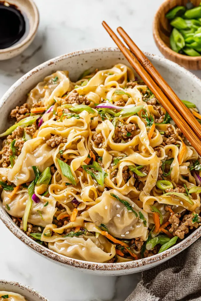 Easy Potsticker Noodle Bowls