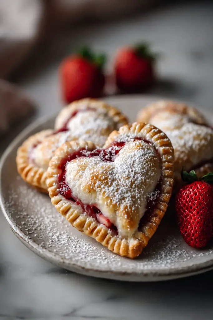 Heart-Shaped Strawberry Hand Pies