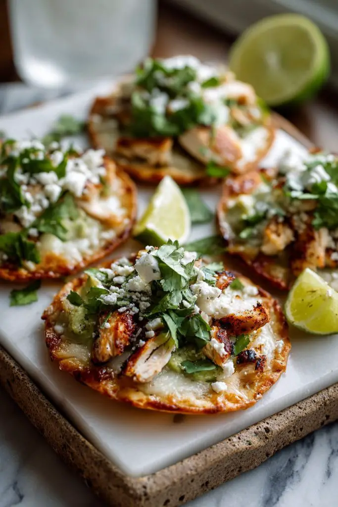 Mini Chicken Sheet Pan Tostadas