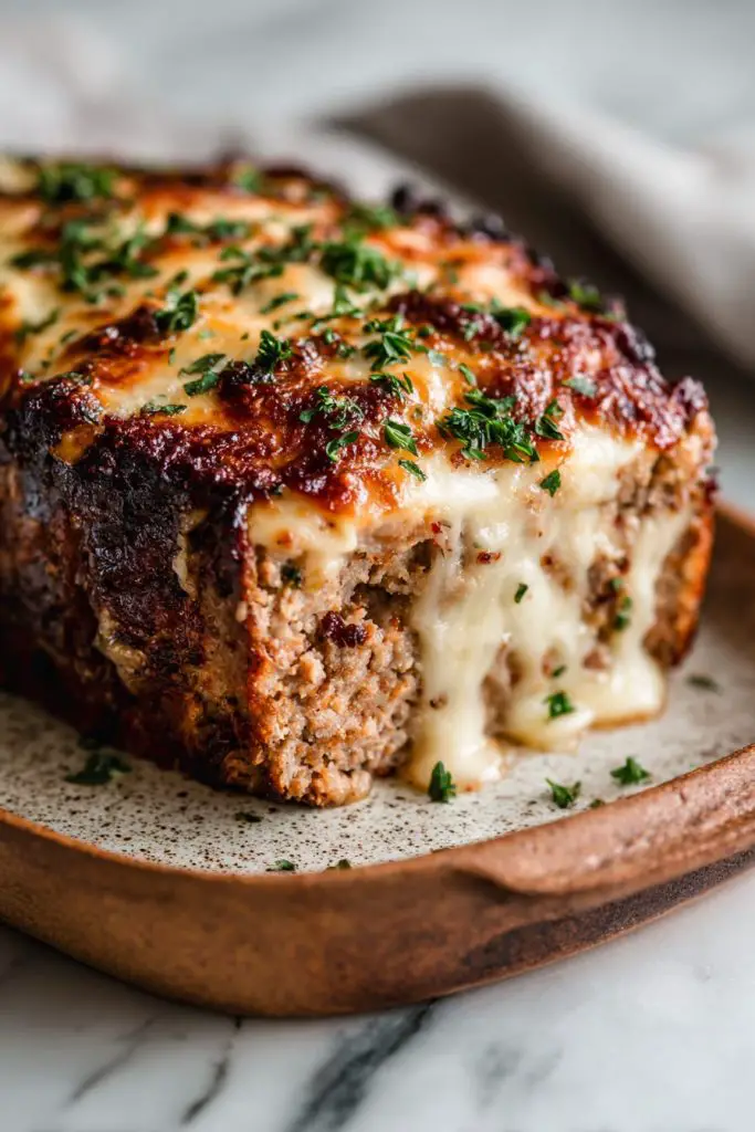 Savory Italian Meatloaf with Cheese
